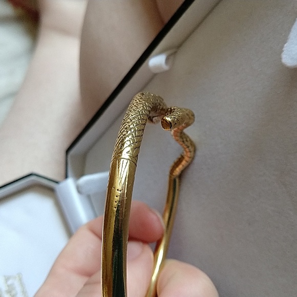 Jewelry | Mma Egyptian Revival Snake Bracelet Bangle Gold Tone Serpent ...